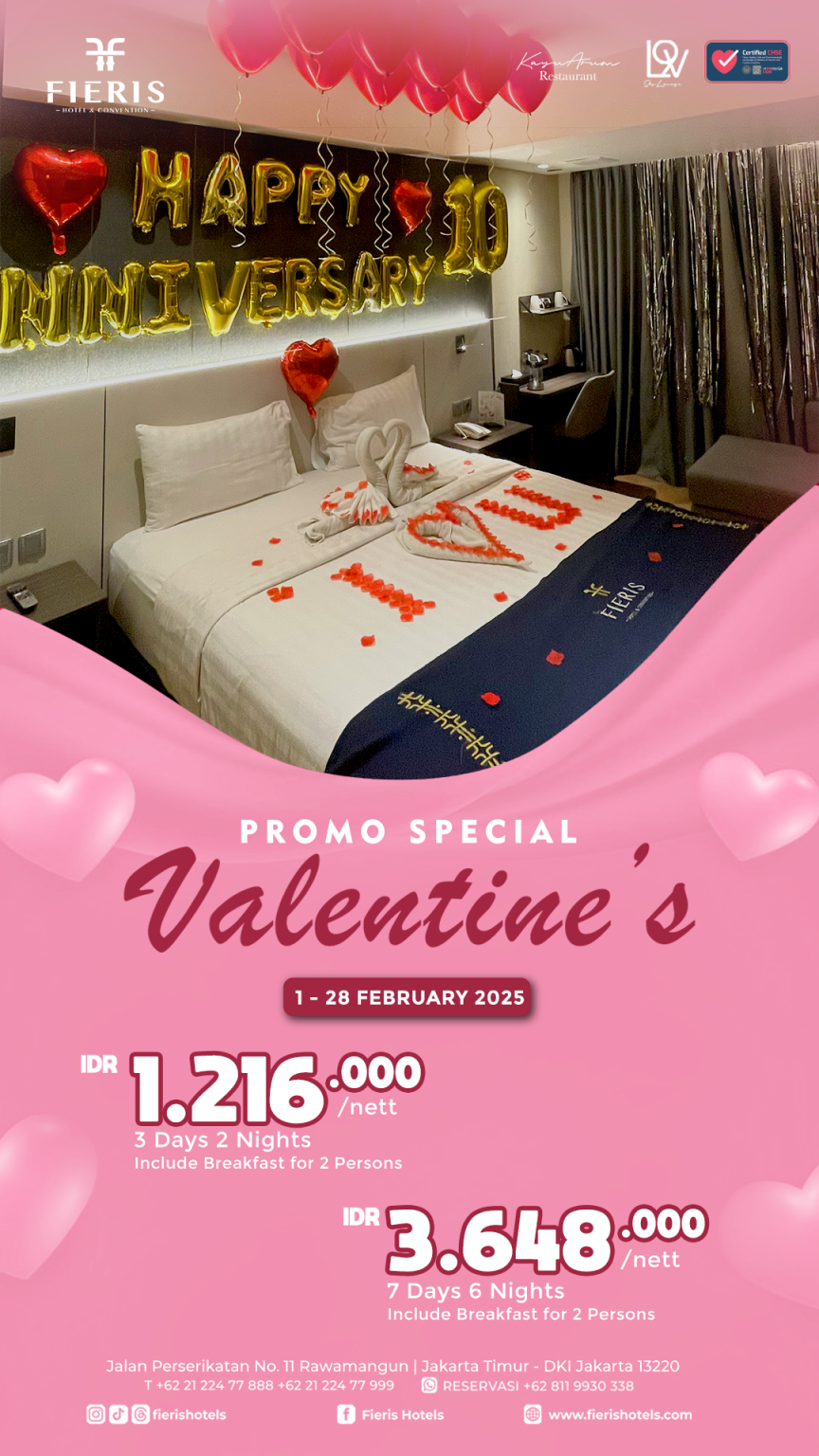 PROMO SPECIAL VALENTINE’S 💗 – Official Site of Fieris Hotels Rawamangun